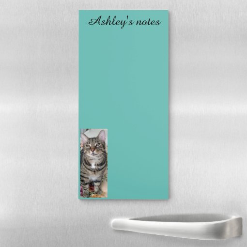 Personalized Cat Magnetic Notepad | Zazzle
