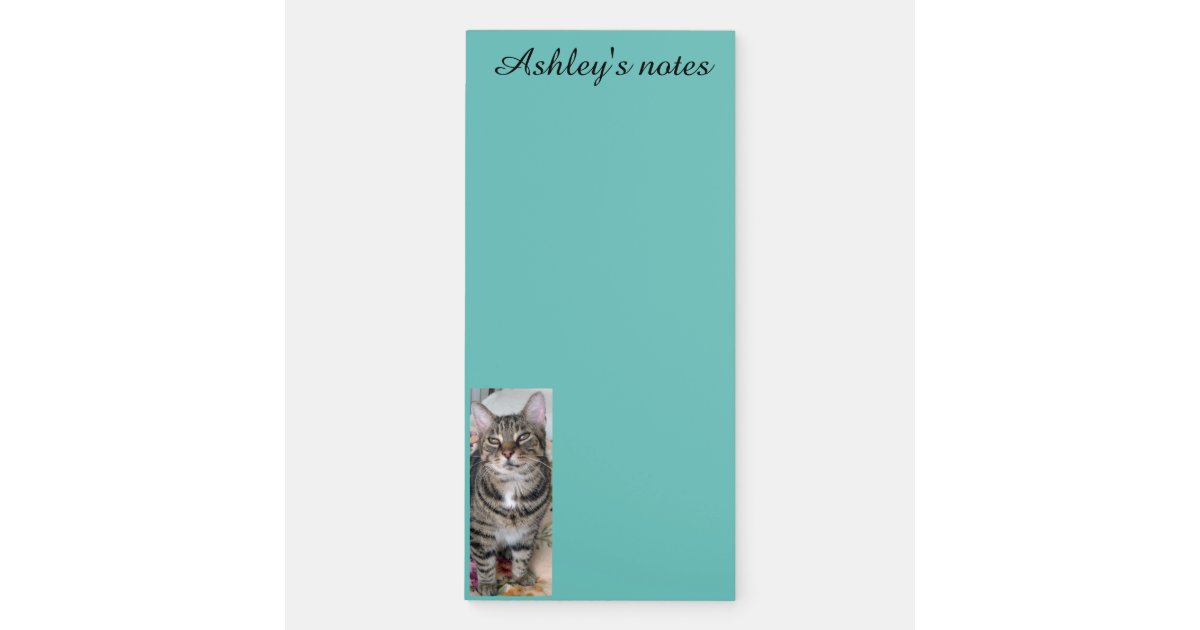 Personalized Cat Magnetic Notepad | Zazzle
