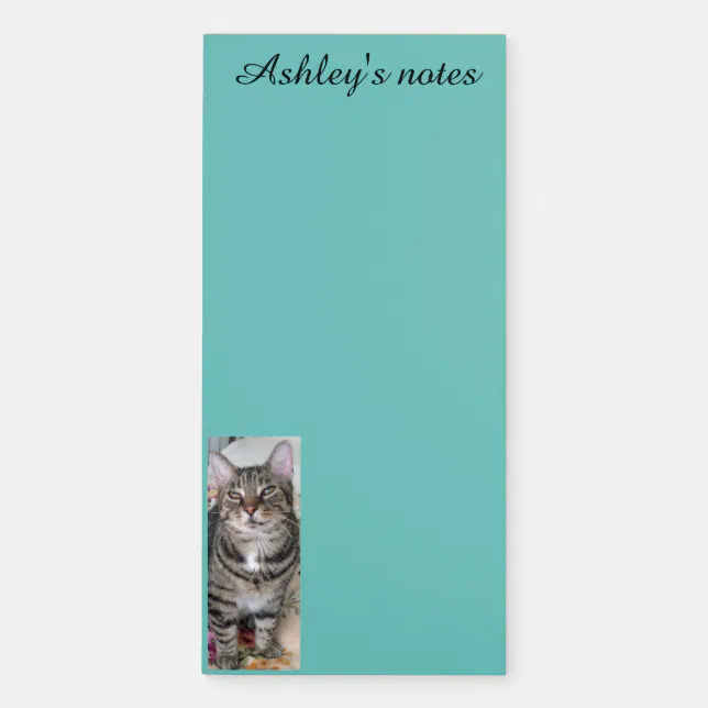 Personalized Cat Magnetic Notepad | Zazzle
