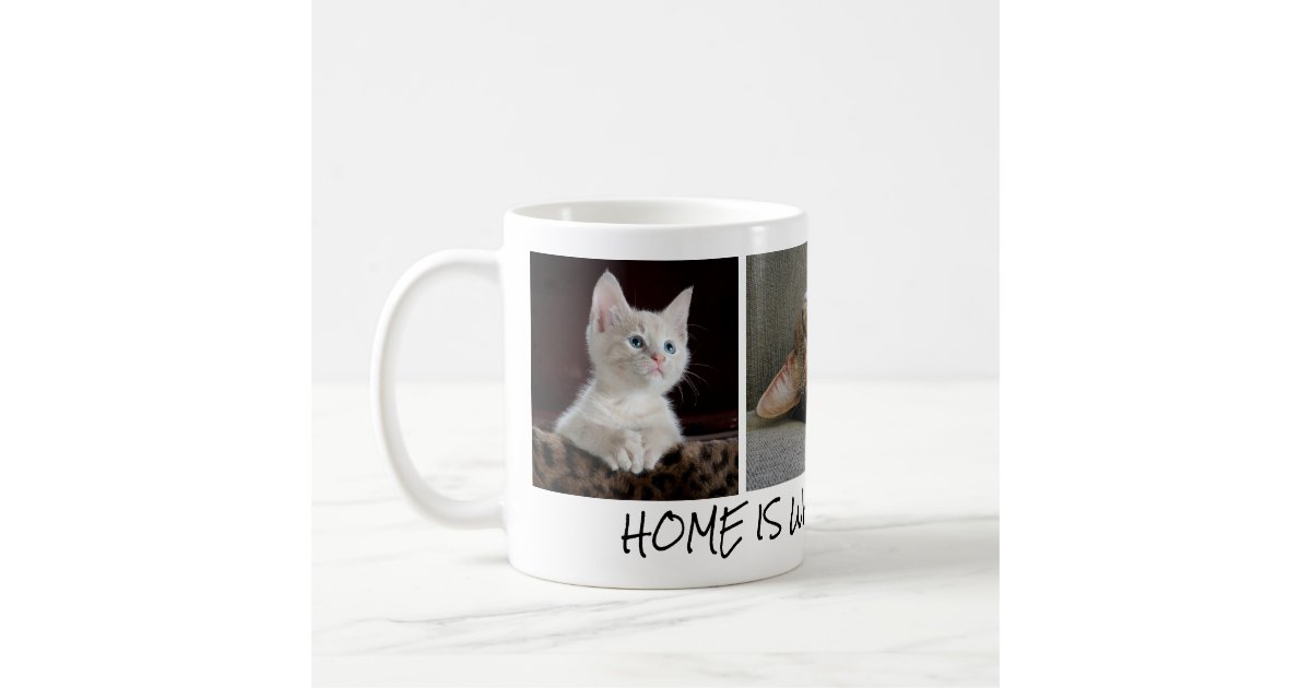 Personalized Cat Photos in Coffee Mug | Zazzle