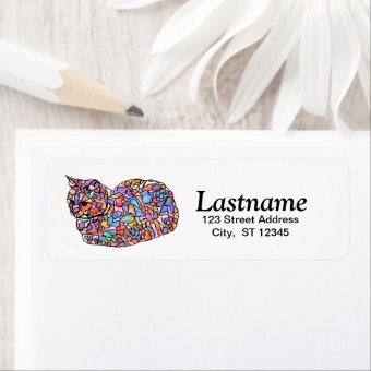 Personalized Cat Return Address Labels | Zazzle