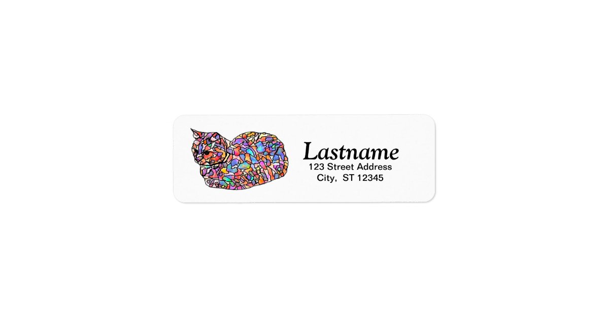 Personalized Cat Return Address Labels | Zazzle