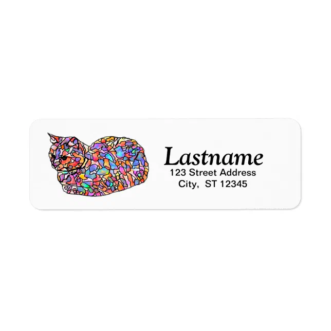 Personalized Cat Return Address Labels | Zazzle
