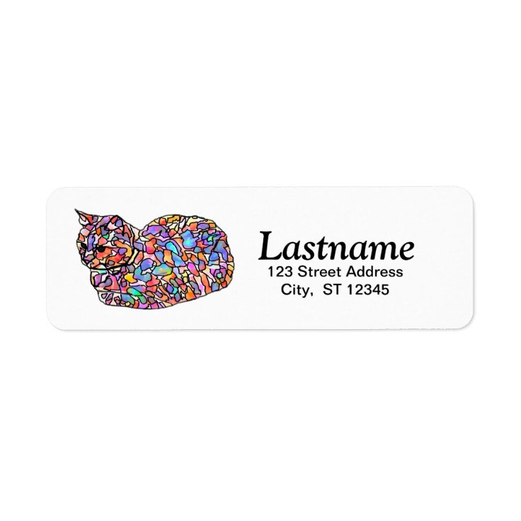 Personalized Cat Return Address Labels | Zazzle