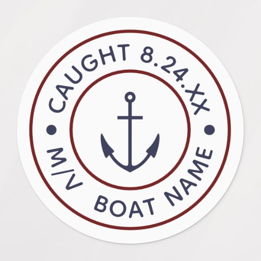Personalized Catch of the Day Logo Round Labels | Zazzle