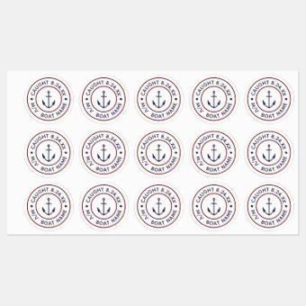 Personalized Catch of the Day Logo Round Labels | Zazzle