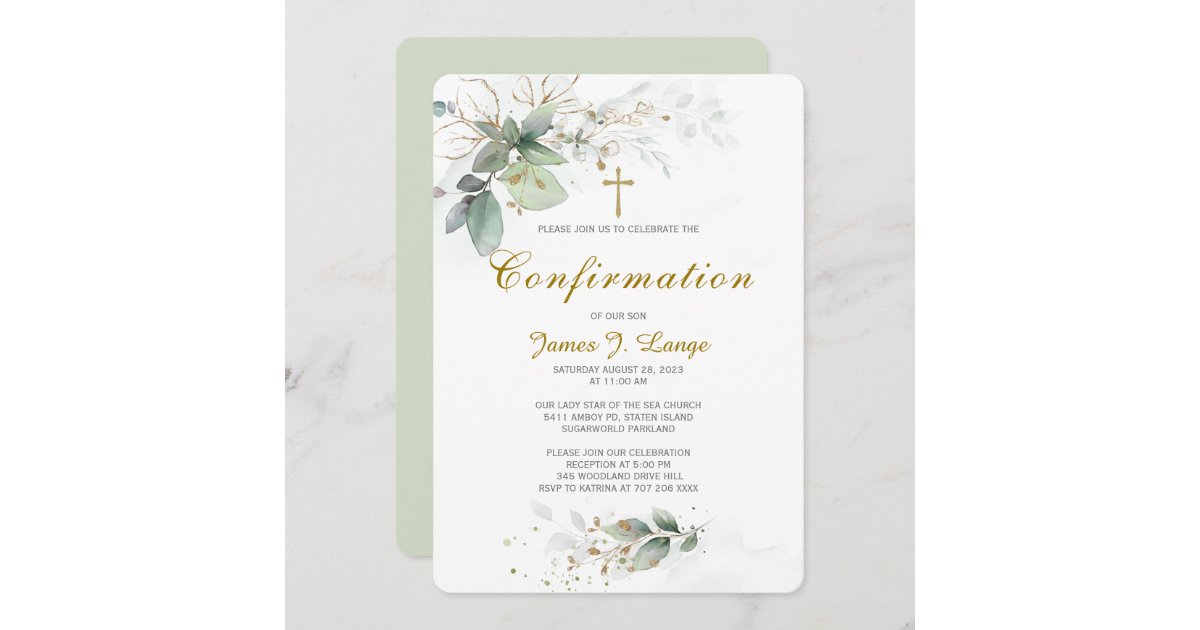 Personalized Catholic Confirmation Invitation | Zazzle
