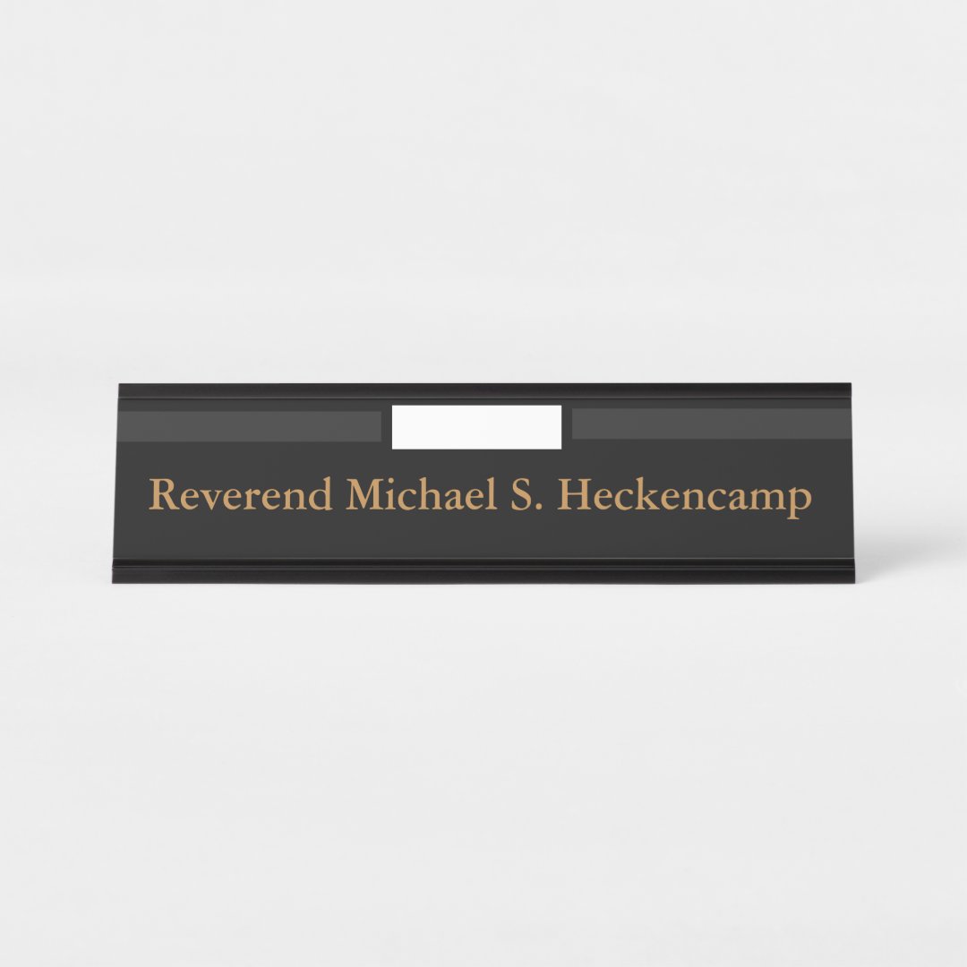 Personalized Catholic Priest Clergy Desk Name Plate | Zazzle