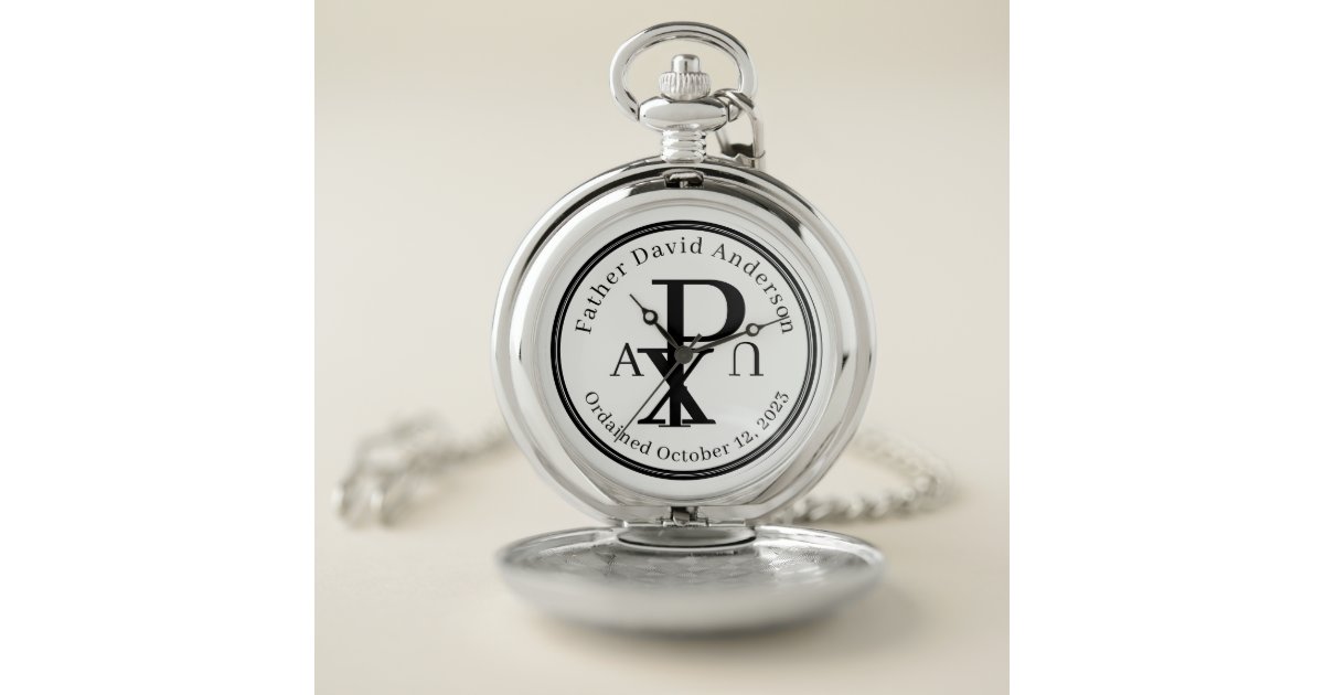 Personalized Catholic Priest Ordination Pocket Watch | Zazzle