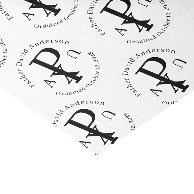 Personalized Catholic Priest Ordination Tissue Paper | Zazzle