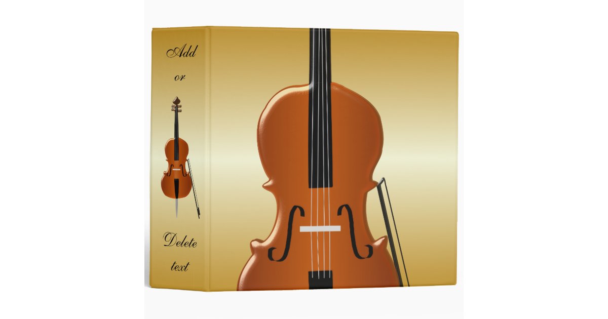 Personalized Cello Design 3 Ring Binder | Zazzle