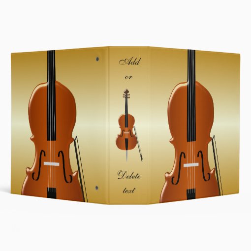 Personalized Cello Design 3 Ring Binder | Zazzle