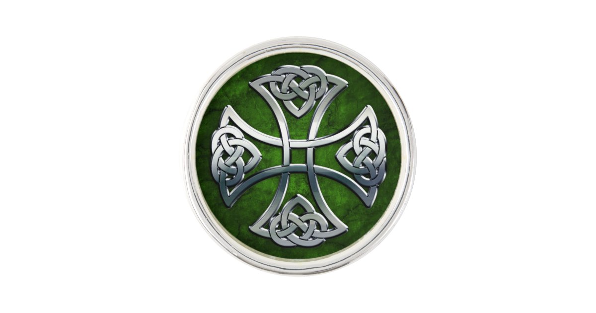 Personalized Celtic Cross Lapel Pin | Zazzle