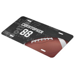 Personalized Chalkboard American Football License Plate | Zazzle