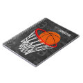 Personalized Chalkboard Basketball and Hoop Notebook | Zazzle