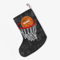Personalized Chalkboard Basketball and Hoop Small Christmas Stocking ...
