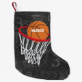 Personalized Chalkboard Basketball and Hoop Small Christmas Stocking ...