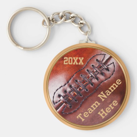 PERSONALIZED Cheap Vintage Football Team Gifts Keychain | Zazzle.com