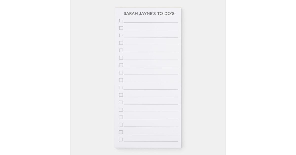 Personalized Checkbox Reminders Magnetic Notepad | Zazzle.com