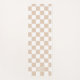 Personalized Checkered Light Neutral Yoga Mat | Zazzle