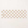 Personalized Checkered Light Neutral Yoga Mat | Zazzle