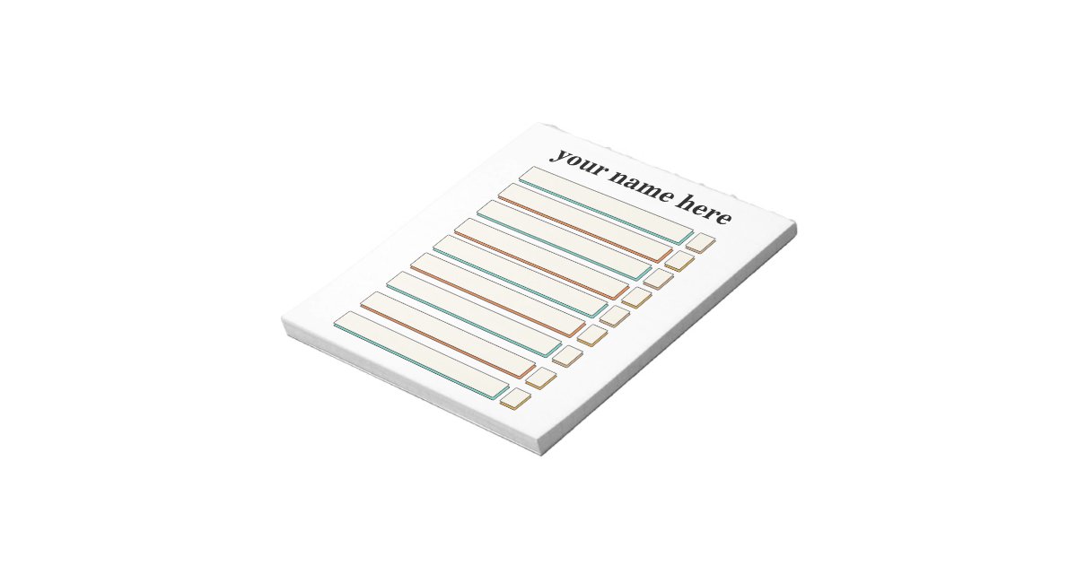 Personalized Checklist Planner Notepad | Zazzle