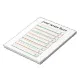 Personalized Checklist Planner Notepad | Zazzle