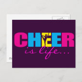 Personalized Cheer Cheerleading Purple Postcard | Zazzle