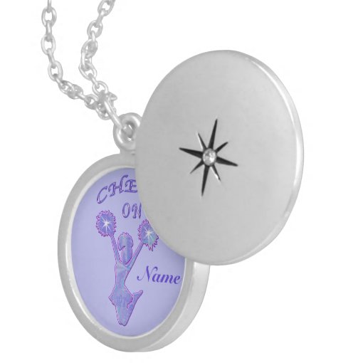 Personalized Cheer On Cheerleader Necklace Locket | Zazzle