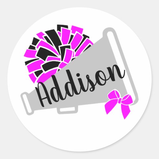 Personalized Cheer Stickers Cheerleader Sticker | Zazzle