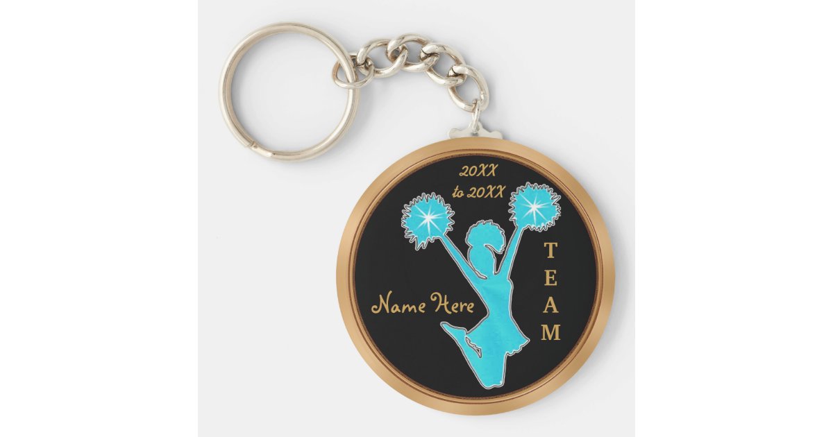 Personalized Cheerleader Keychains with YOUR TEXT | Zazzle.com