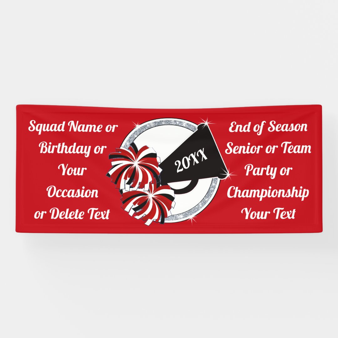 Personalized Cheerleading Banners with Your Text | Zazzle
