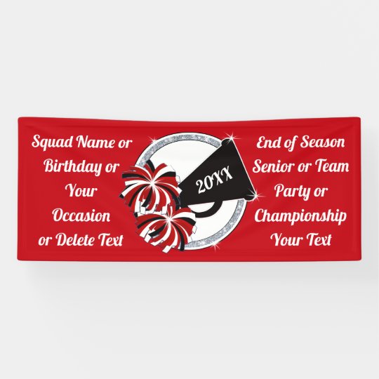 Personalized Cheerleading Banners with Your Text | Zazzle.com