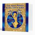 Personalized Cheerleading Binder, Blue and Gold 3 Ring Binder | Zazzle