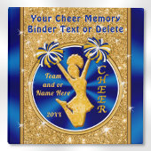Personalized Cheerleading Binder, Blue and Gold 3 Ring Binder | Zazzle