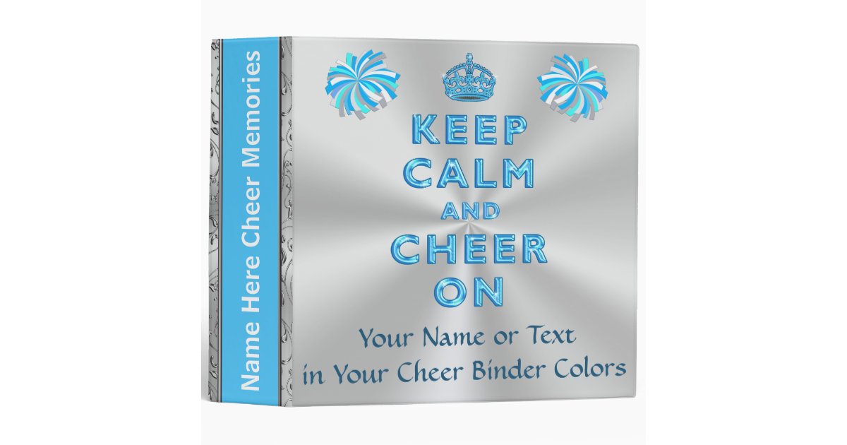 Personalized Cheerleading Scrapbook Turquoise 3 Ring Binder | Zazzle