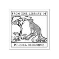 Personalized Cheetah Bookplate Rubber Stamp | Zazzle