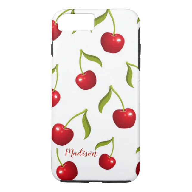 Personalized Cherry Phone Case | Zazzle