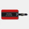 Personalized Cherry red travel luggage tag | Zazzle