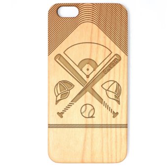 Personalized Cherry Wood iPhone Baseball Case | Zazzle