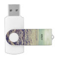 Personalized chic summer beach ocean seaside photo USB flash drive | Zazzle