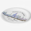 Personalized Chicago Skyline Wedding Paper Plates | Zazzle