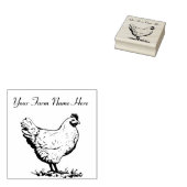 Personalized Chicken Rubber Stamp | Zazzle