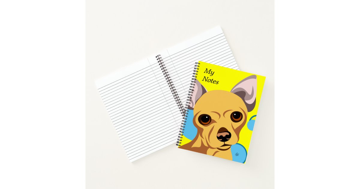 Personalized Chihuahua Art Notebooks | Zazzle