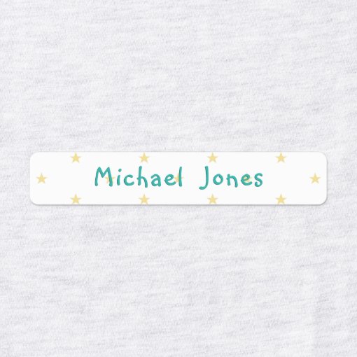 Personalized Childs Clothing Name Tags Iron-On Kids' Labels | Zazzle