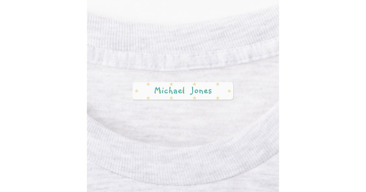 Personalized Childs Clothing Name Tags Iron-On Kids' Labels | Zazzle