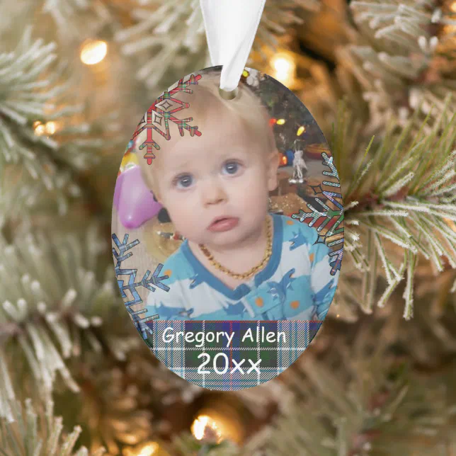 Personalized Child's Photo Christmas Keepsake Ornament | Zazzle