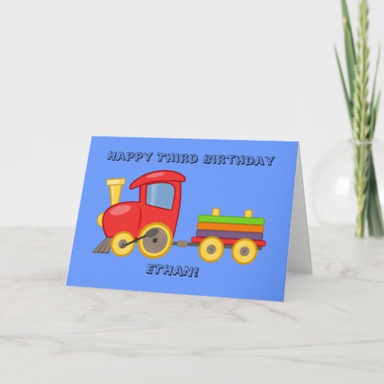 Personalized Child's Train Birthday Card | Zazzle.com