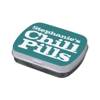 Personalized Chill Pills Mint/Candy Container Jelly Belly Candy Tin ...