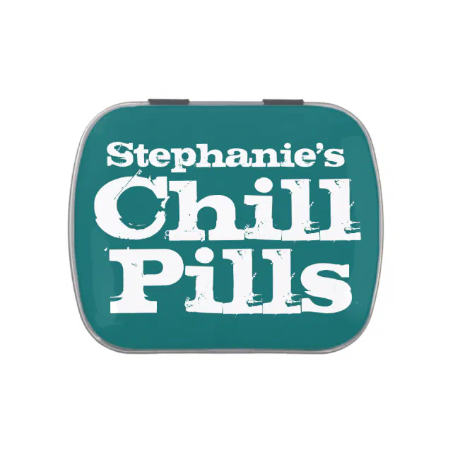 Personalized Chill Pills Mint/Candy Container Jelly Belly Candy Tin ...